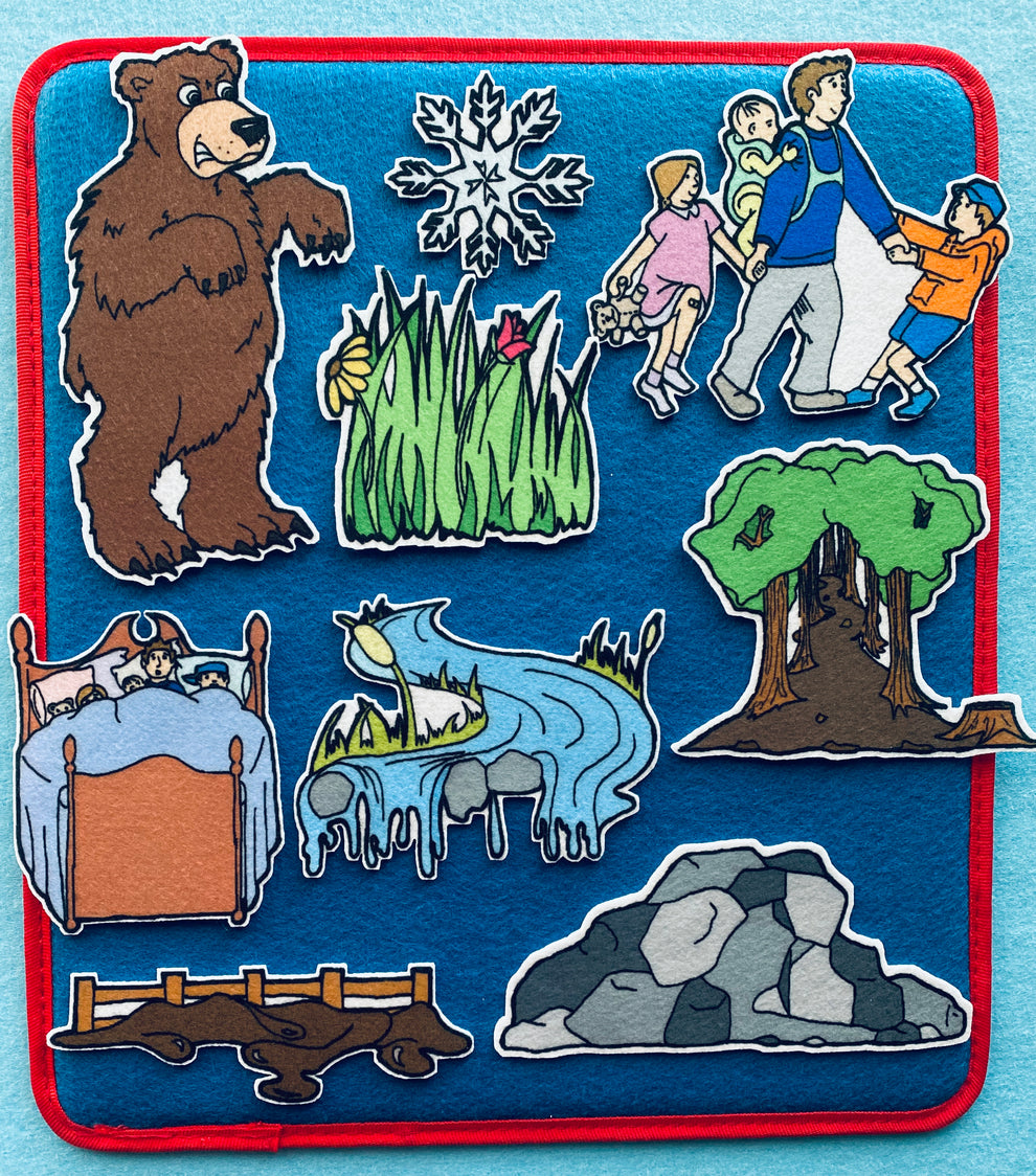 Going on a Bear Hunt Felt Board Story / Flannel Board Set/ Storytelling ...