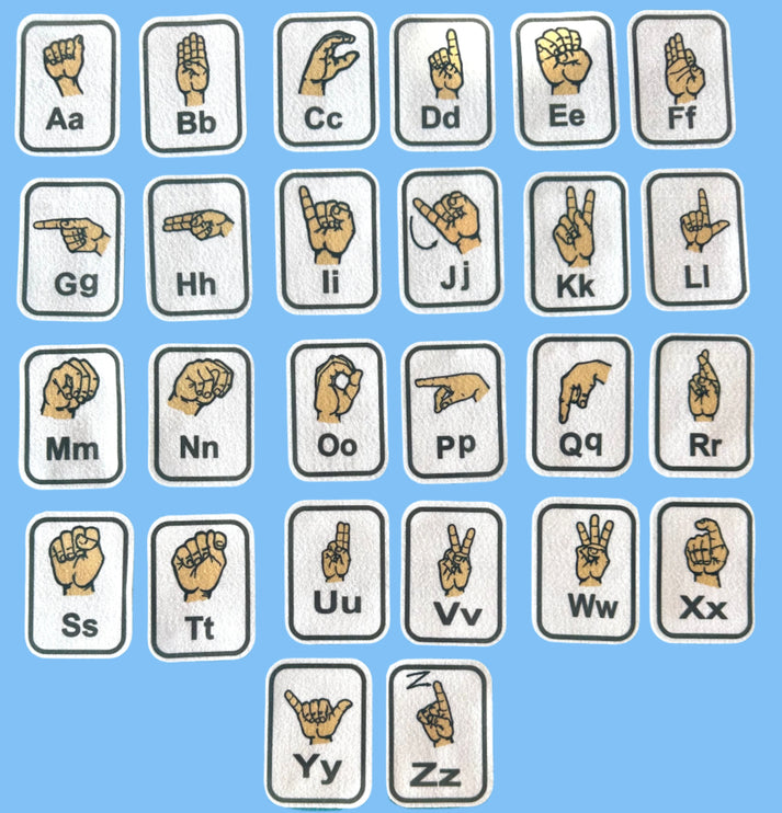Sign Language Alphabet Felt Board Set -includes 26 letter signs ...