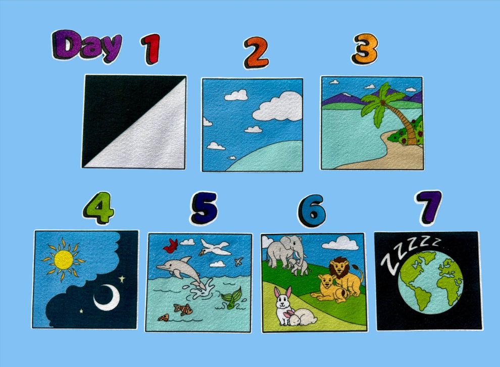 Story of Creation Felt/ Flannel Board Set. Bible Stories. Sunday school ...
