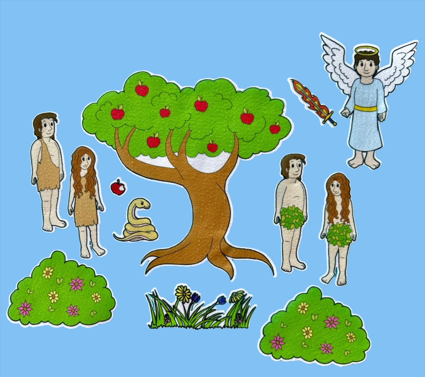 Adam and Eve Felt Board Set. Sunday School Activities. VBS ...