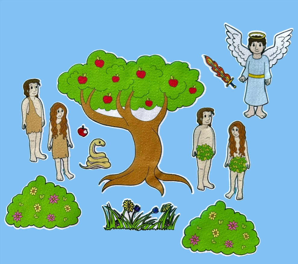 Adam and Eve Felt Board Set. Sunday School Activities. VBS – Storytelling Fun