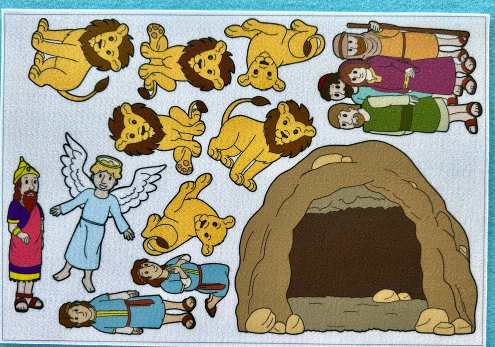 Daniel and the Lion's Den Felt Board. Flannel Board. Sunday School. VBS ...